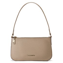 Schultertasche LAZAROTTI "Bologna Leather Pochette Schultertasche Leder 22 cm", Damen, sand, Leder, Taschen Schultertasche