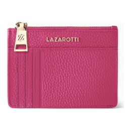 Kartenetui LAZAROTTI "Bologna Leather Schl&uuml;sseletui Cardholder Leder 11,5 cm mit Air", Damen, pink, Leder, Kleinlederwaren