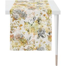Tischl&auml;ufer Apelt "2708 Herbstzeit, Herbstdeko, Herbst", bunt (wei&szlig;, orange, gelb, gr&uuml;n, natur, bunt), B:48cm L:140cm, Baumwolle, Tischdecken, Digitaldruck