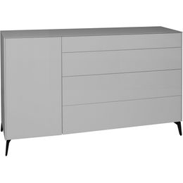 M&auml;usbacher Kommode M&Auml;USBACHER "Imola", grau (kreidegrau matt lack, glas kreidegrau glanz), B:169cm H:102cm T:42cm, Sideboards, Kommode, 2-Schubladen Kommode