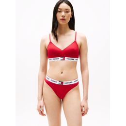 Bralette-BH "BRALETTE LIFT", Damen, Gr. S (36), N-Gr, rot (primary rot), Jersey, Obermaterial: 90% Baumwolle, 10% Elasthan, Tommy Hilfiger Underwear, kontrastfarbene Details, unifarben, Basic, k&ouml;rpernah, BHs, mit kontrastfarbenen Details, mit Logoschriftzug