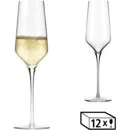 Sektglas Libbey "Libbey Gl&auml;ser-Set -PRISM-, 12er Set", transparent, H:24cm &Oslash;:7cm, Glas, Trinkgef&auml;&szlig;e, 244 ml, hochwertig verarbeitet, im modernen Design