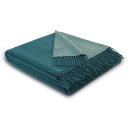 Wohndecke Biederlack "Soft Impression im Doubleface-Look", t&uuml;rkis, B:150cm L:200cm, Baumwolle, Kaschmir, Wohndecken, Wohndecke, Baumwolle-Kaschmir-Mix