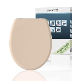 Sch&uuml;tte WC-Sitz SCH&Uuml;TTE, beige, B:375cm L:450cm, Duroplast, WC-Sitze, mit Absenkautomatik und Schnellverschlusstechnik