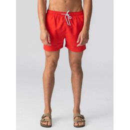 Badeshorts TEESHOPPEN "TEESHOPPEN Swim shorts Swimshorts", Herren, Gr. L, Normalgr&ouml;&szlig;en, rot, Obermaterial: 100% Polyester, Badehosen Badeshorts