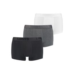 Levi's Trunk LEVI'S "LEVIS MEN PREMIUM TRUNK 3P", Herren, Gr. S, schwarz (schwarz grau combo), Obermaterial: 95% Baumwolle, 5% Elasthan, unifarben, Unterhosen, mit breitem Logobund