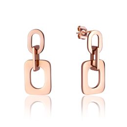 Ohrring-Set ISABELLA FORD "FE019R", rose gold, Ohrringe, Damen, 1,4cm, Edelstahl
