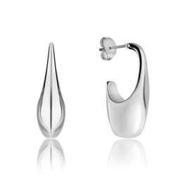 Ohrring-Set ISABELLA FORD "FE022S", silber, Ohrringe, Damen, 1,5cm, Edelstahl