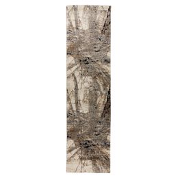 Teppich Kayoom "Firenze 485", grau, B:80cm H:22mm L:300cm, Polypropylen, Teppiche, Teppich, Kurzflor, Modernes Muster, Fu&szlig;bodenheizungsgeeignet, Wohnzimmer