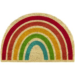 Fu&szlig;matte Astra "Coco Style 030", bunt, B:40cm H:14mm L:60cm, Kokos, Teppiche, Fu&szlig;matte, T&uuml;rmatte, Kokos, Regenbogen, rutschfest