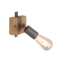 JUST LIGHT Deckenleuchte "SLAT", braun (holzfarben), 1, 1 Stk., Leuchten, ExklusiveE27, Wandleuchte