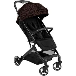 Kinder-Buggy hauck "Travel N Care", Kinder, braun (leo), Aluminium, Kunststoff, Polyester, Kinderwagen, Reisebuggy, leicht; bis 25 kg belastbar