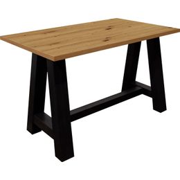 M&auml;usbacher Bartisch M&Auml;USBACHER, schwarz (schwarzstahl, asteichefarben), B:160cm H:105cm T:70cm, Tische, Bartisch, Gestell in A-Form (Breite 120, 140 oder 160 cm)