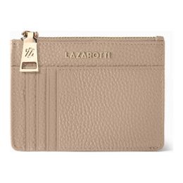 Kartenetui LAZAROTTI "Bologna Leather Schl&uuml;sseletui Cardholder Leder 11,5 cm mit Air", Damen, sand, Leder, Kleinlederwaren