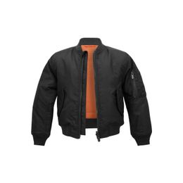 Anorak Brandit "Brandit Herren Kids MA1 Jacket", Herren, Gr. 134/140, schwarz, 100% Nylon, mehrfarbig, normal, amerikanischer Ausschnitt, Jacken
