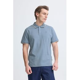 Poloshirt Blend "BHEdin", Herren, Gr. L, faded denim, Piqu&eacute;, 100% Baumwolle, unifarben, Basic, normal normal, ohne Ausschnitt, gerader Abschluss, Shirts, Klassisches Polo-Shirt mit kurzer Knopfleiste