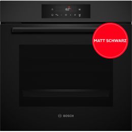 Bosch Pyrolyse Backofen "HBA572BM3", Energieeffizienz: A+ (A+++-D), schwarz, B:59,4cm H:59,5cm T:54,8cm, Back&ouml;fen, Mattes Design und Air Fry Funktion f&uuml;r perfekt frittierte Lebensmittel