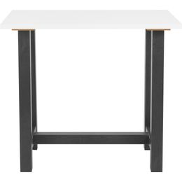 M&auml;usbacher Bartisch M&Auml;USBACHER, wei&szlig; (schwarzstahl, wei&szlig; matt lack, schwarzstahl), B:140cm H:105cm T:70cm, Tische, Bartisch, Gestell in U-Form (Breite 120, 140 oder 160 cm)