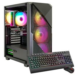 GAMEMAX Gaming-PC "Striker 7635 AMD Ryzen 5 7500F RTX 5060Ti 32GB DDR5 1TB SSD", schwarz, Microsoft Windows 11 Home (64 Bit), 32 GB RAM 1.000 GB SSD, Desktop-PCs, Windows 11, DDR5 RAM