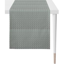 Tischl&auml;ufer Apelt "1308 Loft Style, Jacquard", blau (petrol, grau), B:48cm L:140cm, Polyester, Tischdecken, Fleckschutz