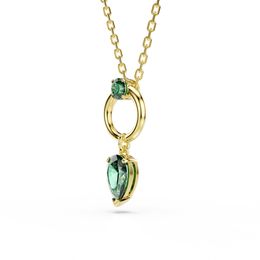 Kette mit Anh&auml;nger Swarovski "Schmuck Geschenk Mesmera Halskette", gold (gelbgoldfarben, gr&uuml;n), Halsketten, Damen, Metall, mit Swarovski Kristall, Swarovski Zirkonia (synth.)