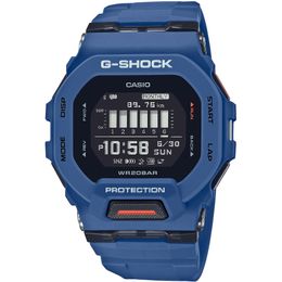 Smartwatch Casio G-SHOCK "GBD-200", blau (blau, schwarz, blau), Smartwatches, Herren, Smartwatch, Armbanduhr, Herrenuhr, Bluetooth, Schrittz&auml;hler, Stoppfunktion