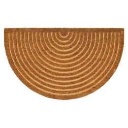 Fu&szlig;matte Astra "Coco Shape 007", braun, B:45cm H:15mm L:75cm, Kokos, Teppiche, Fu&szlig;matte, T&uuml;rmatte, Kokos, halbrund, rutschfest
