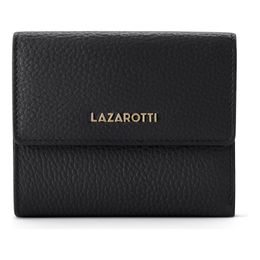 Geldb&ouml;rse LAZAROTTI "Bologna Leather Geldb&ouml;rse Leder 12 cm", Damen, schwarz, Leder, Kleinlederwaren