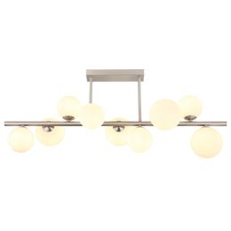 Globo LIGHTING Deckenleuchte "RIHA", nickel matt, 1 Stk., Leuchten, Deckenlampe/Wohnzimmer/Schlafzimmer/modern, Deckenleuchte