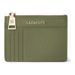 Kartenetui LAZAROTTI "Bologna Leather Schl&uuml;sseletui Cardholder Leder 11,5 cm mit Air", Damen, oliv, Leder, Kleinlederwaren