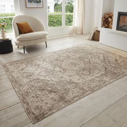 Teppich Hanse Home "Sand", beige (creme,braun), B:160cm H:8mm L:235cm, Polypropylen (PP), Teppiche, Teppich, Kurzflor, L&auml;ufer, Orient, Vintage, Wohnzimmer, Schlafzimmer, Esszimmer