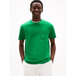 T-Shirt Tommy Hilfiger "ESSENTIAL SOLID POCKET TEE", Herren, Gr. L, gr&uuml;n (olympic gr&uuml;n), Single Jersey, Obermaterial: 100% Baumwolle, regular fit, Rundhals, Shirts T-Shirt