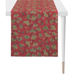 Tischl&auml;ufer Apelt "9530 WINTERWELT, Weihnachtsdeko, Weihnachten", bunt (rot, gr&uuml;n, bunt), B:48cm L:140cm, Baumwolle, Tischdecken, Digitaldruck