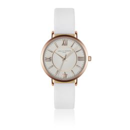 Quarzuhr AMELIA PARKER "AB4-S044R", wei&szlig;, Armbanduhren, Damen, Quarzuhr