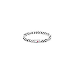 Armband Tommy Hilfiger "BRAIDED METAL BRACELETS", edelstahlfarben, blau, wei&szlig;, rot, Armb&auml;nder, Damen, 19cm, Edelstahl, Armband