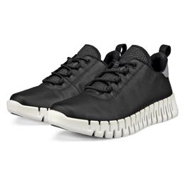 Slip-On Sneaker Ecco "GRUUV W", Damen, Gr. 36, schwarz, Leder, Schuhe Sneaker, Freizeitschuh, Halbschuh, Slipper mit ergonomischer Fluidform Sohle