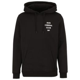 Sweatshirt DEF "DEF Herren Anti Corona Hoody", Herren, Gr. S, schwarz, 65% Baumwolle, 35% Polyester, bedruckt, Sweatshirts Sweatshirt
