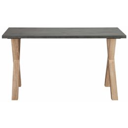 M&auml;usbacher Schreibtisch M&Auml;USBACHER "Mio", braun (eichefarben, graphit), B:140cm H:75cm T:70cm, Tische, Schreibtisch