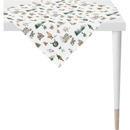 Tischdecke Apelt "5821", gr&uuml;n (gr&uuml;n, wei&szlig;), B:88cm L:88cm, Baumwolle, Polyester, Tischdecken, Tischdecke