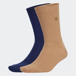 Sportsocken adidas originals "PREMIUM ESSENTIALS CREW, 2 PAAR", Damen, Gr. M (40/42), blau (cardboard, night indigo), Obermaterial: 72% Baumwolle, 26% Polyester, 2% Elasthan, Socken Sportsocken