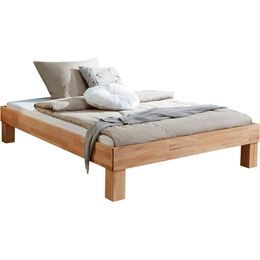 Massivholzbett Relita "Julia", braun (buche ge&ouml;lt), B:185cm H:37cm L:205cm, Betten, Massivholzbett, stabverleimte Buche, mit nat&uuml;rlicher Holzstruktur, ohne Kopfteil