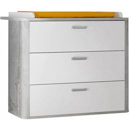 M&auml;usbacher Wickelkommode M&Auml;USBACHER "Aarhus", wei&szlig; (vintage grau, wei&szlig;, vintage grau), B:110cm H:98cm T:71cm, Holzwerkstoff, Wickelkommoden, Wickelkommode