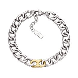 Armband Emporio Armani "Schmuck Geschenk Edelstahl", gold (edelstahlfarben, gelbgoldfarben), Armb&auml;nder, Damen, 22,3cm, Edelstahl, Armband
