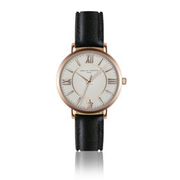 Quarzuhr AMELIA PARKER "AB4-S014R", schwarz, Armbanduhren, Damen, Quarzuhr