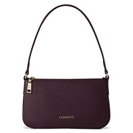 Schultertasche LAZAROTTI "Bologna Leather Pochette Schultertasche Leder 22 cm", Damen, braun, Leder, Taschen Schultertasche