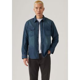 Levi's Jeanshemd LEVI'S "RELAXED FIT WESTERN", Herren, Gr. M, N-Gr, too good, Denim/Jeans, Obermaterial: 100% Baumwolle, relaxed fit, 1-Knopf-Manschette, Hemden Jeanshemd, im Western-Stil