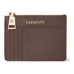 Kartenetui LAZAROTTI "Bologna Leather Schl&uuml;sseletui Cardholder Leder 11,5 cm mit Air", Damen, taupe, Leder, Kleinlederwaren