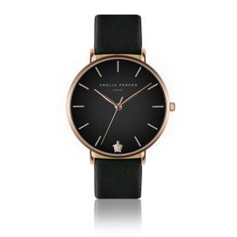 Quarzuhr AMELIA PARKER "AA3-S028R", schwarz, Armbanduhren, Damen, Quarzuhr