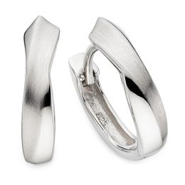 Paar Creolen Bruno Banani "Schmuck Geschenk Silbercreolen", silberfarben, Ohrringe, Damen, Silber 925 (Sterlingsilber)