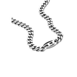 Kette mit Anh&auml;nger Diesel "Schmuck Edelstahl Halsschmuck Panzerkette STEEL", silber (edelstahlfarben), Halsketten, Damen, Edelstahl, L: 50 B: 12mm, B:12mm